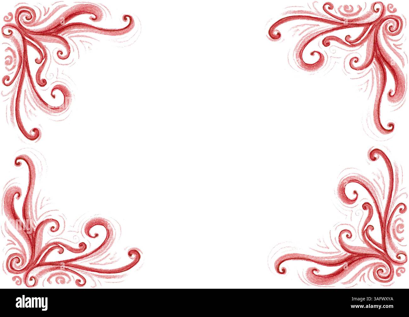 Frame of decorative patterns in the left and right sides. Patterns ...