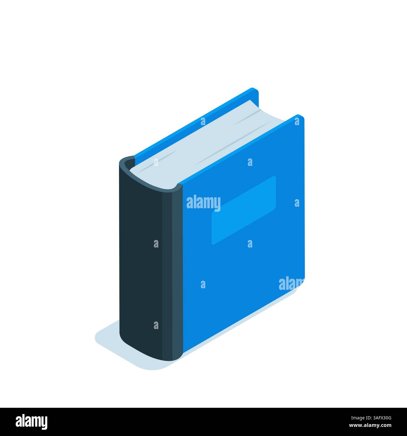 isometric book icon in color on a white background, studying at school ...