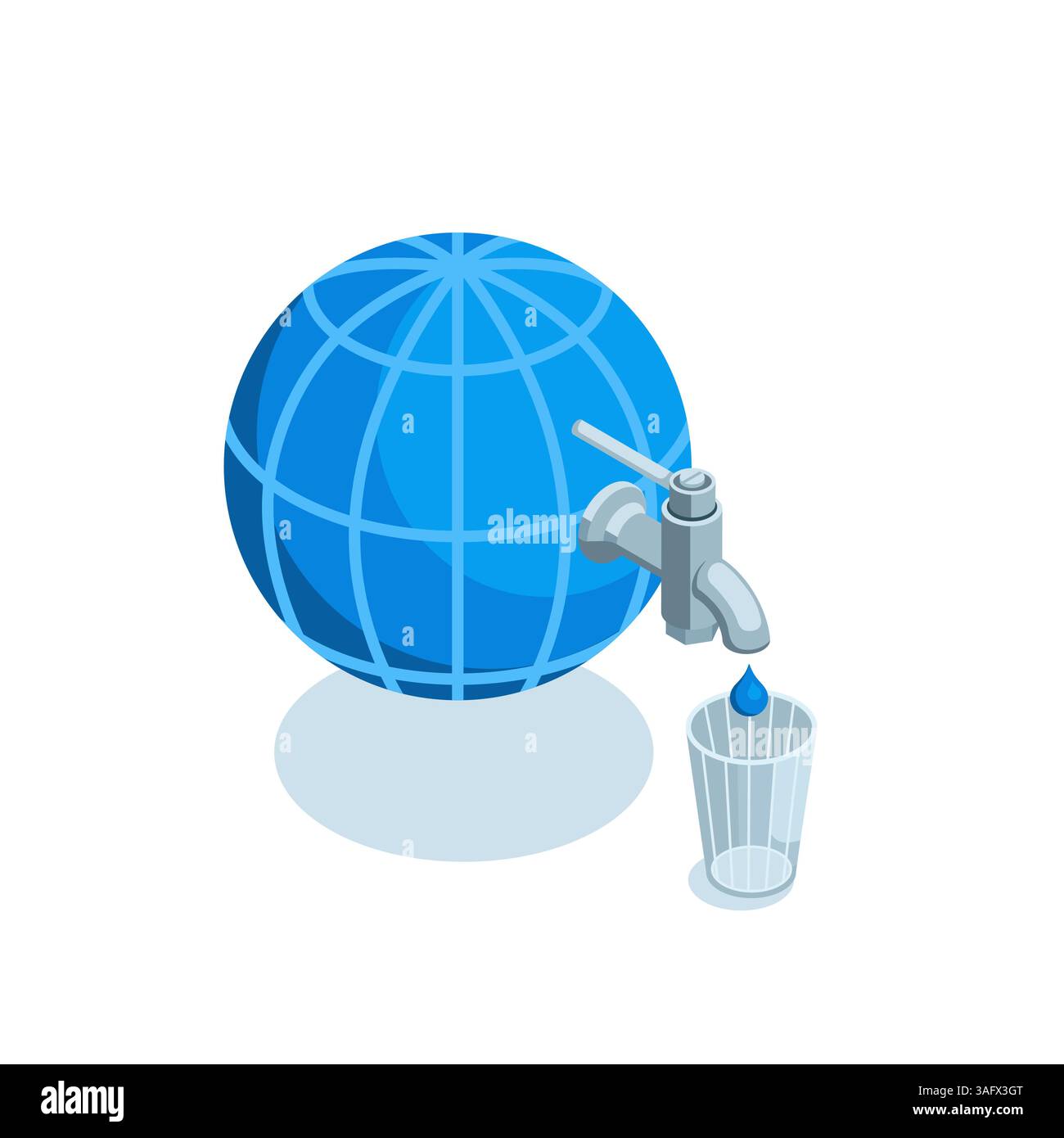 Globe in water climate Stock Vector Images - Alamy