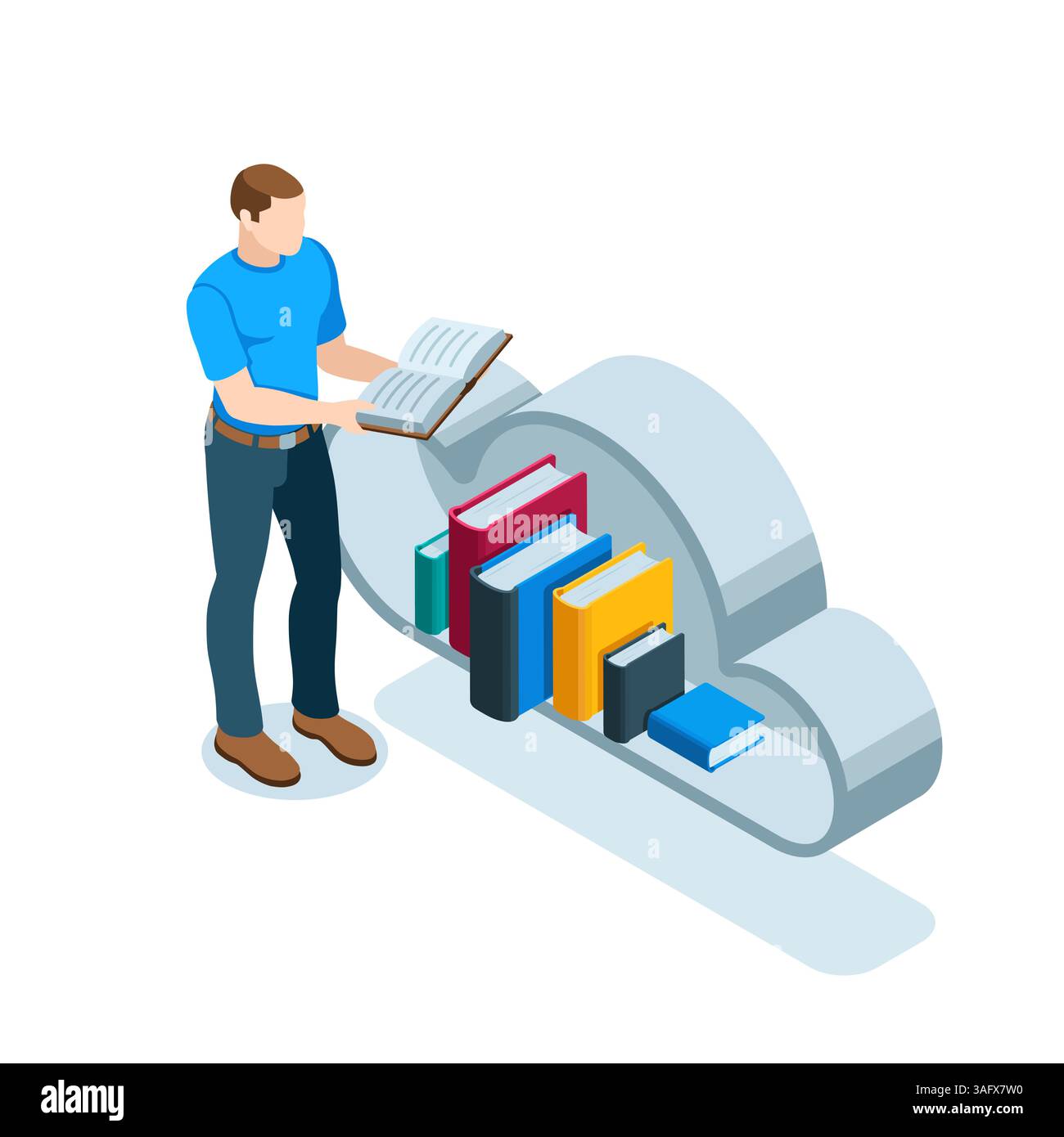 Reading data in digital Stock Vector Images - Alamy