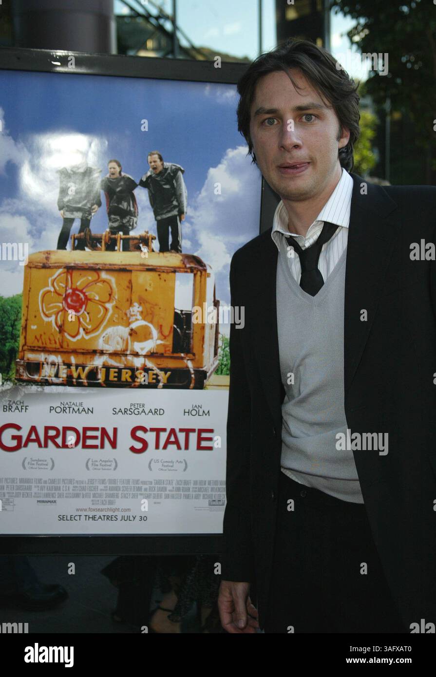 Jul 20, 2004; Hollywood, CA, USA; Actor ZACH BRAFF at the 'Garden State ...