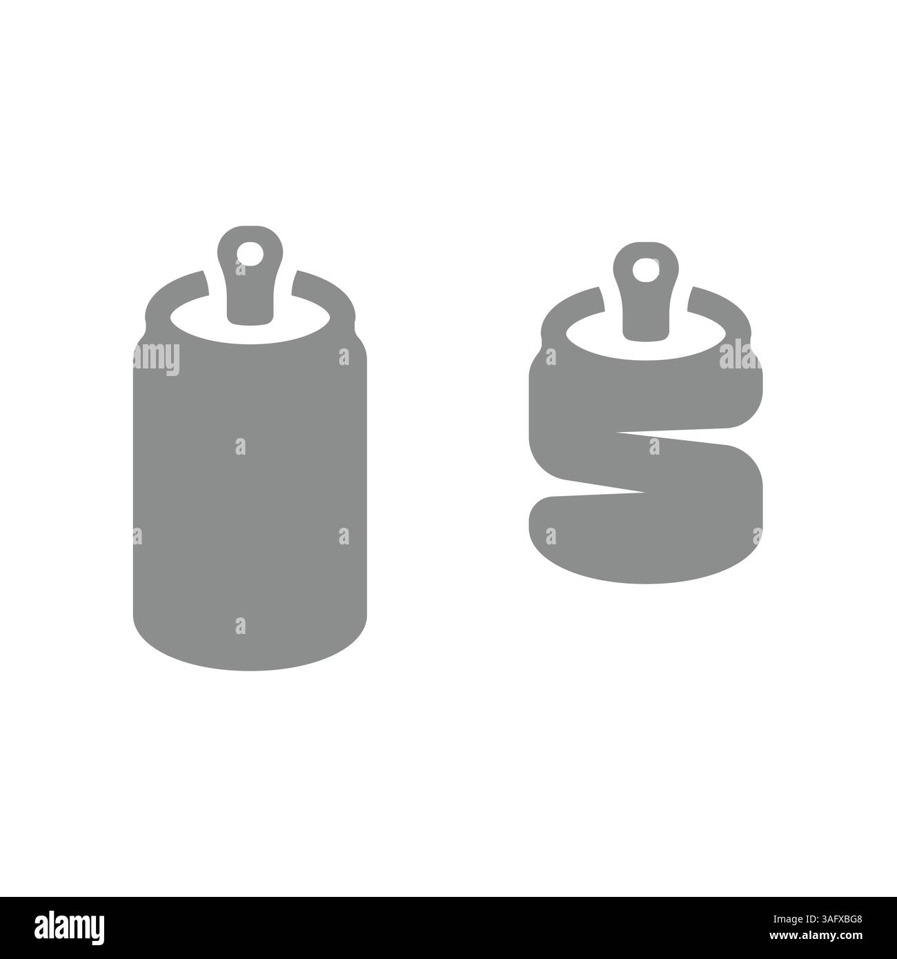 Smashed can Stock Vector Images - Alamy