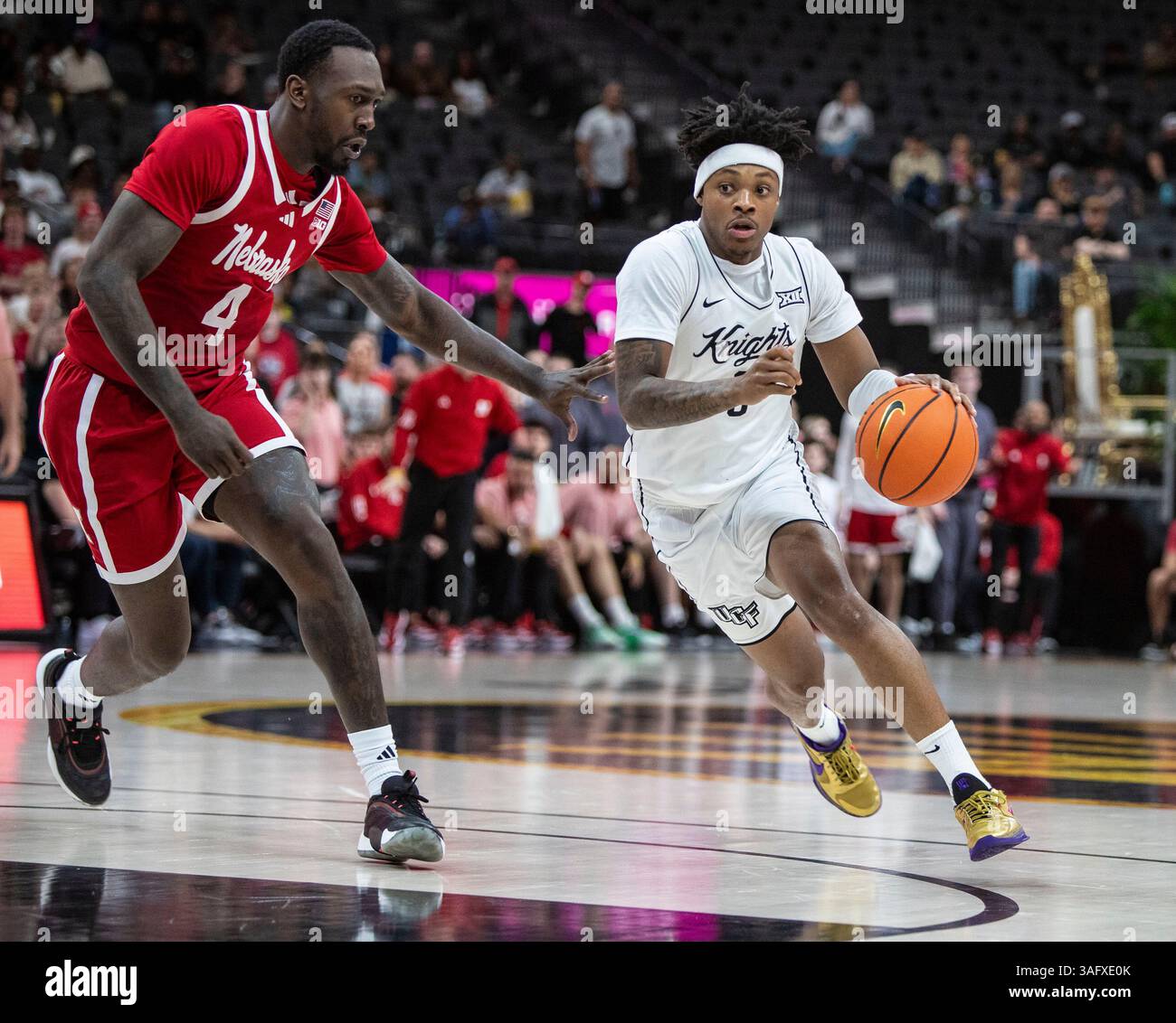 April 06 2025 Las Vegas, NV U.S.A. UCF guard Jordan Ivy-Curry (0)goes ...
