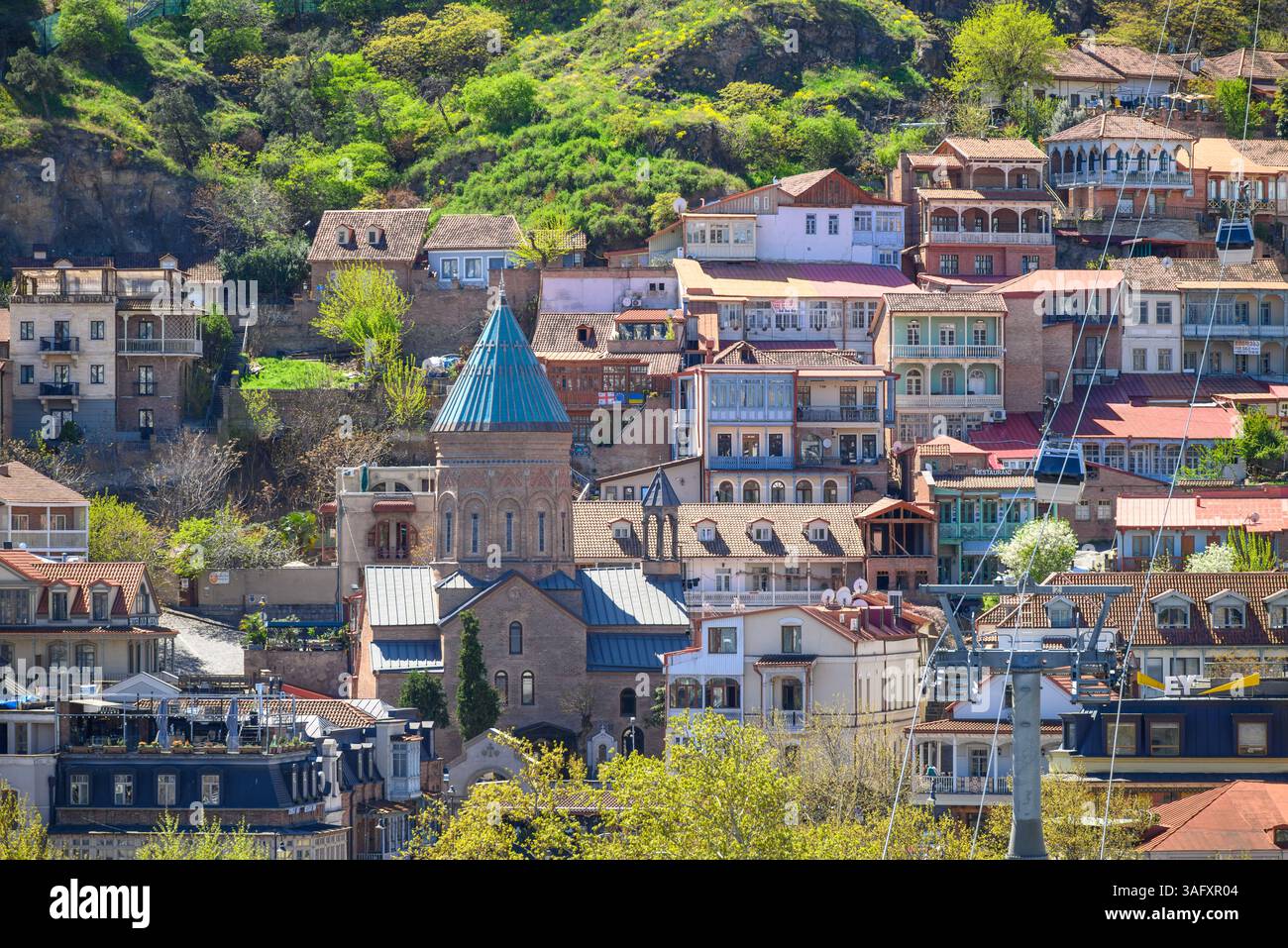 Cityscape view of Tbilisi, the capital of Georgia on 1 April 2025 Stock ...