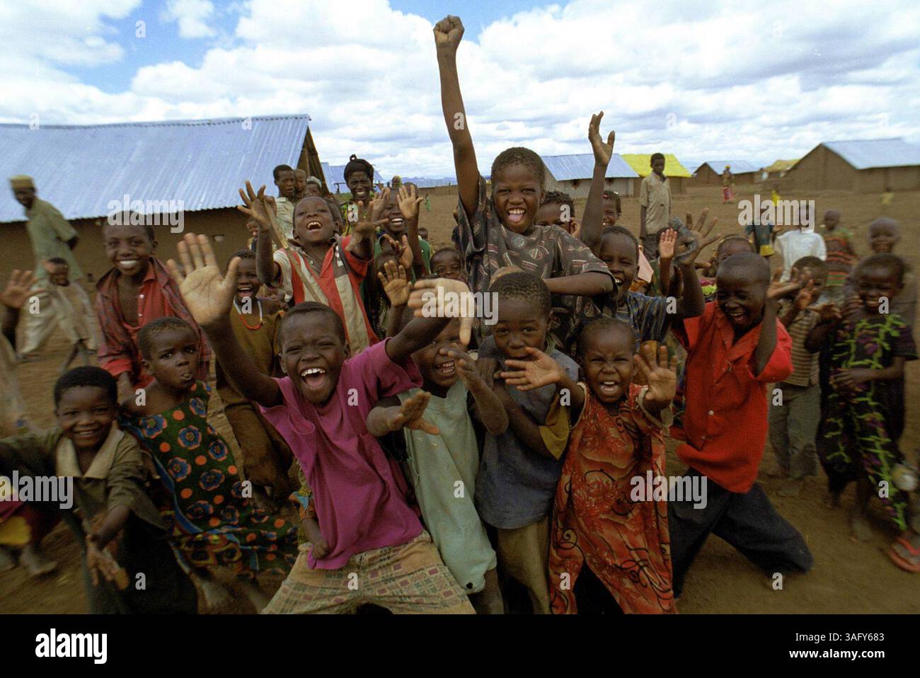 Apr 17, 2003; Kakuma, KENYA; A group of Bantu children pose for the ...