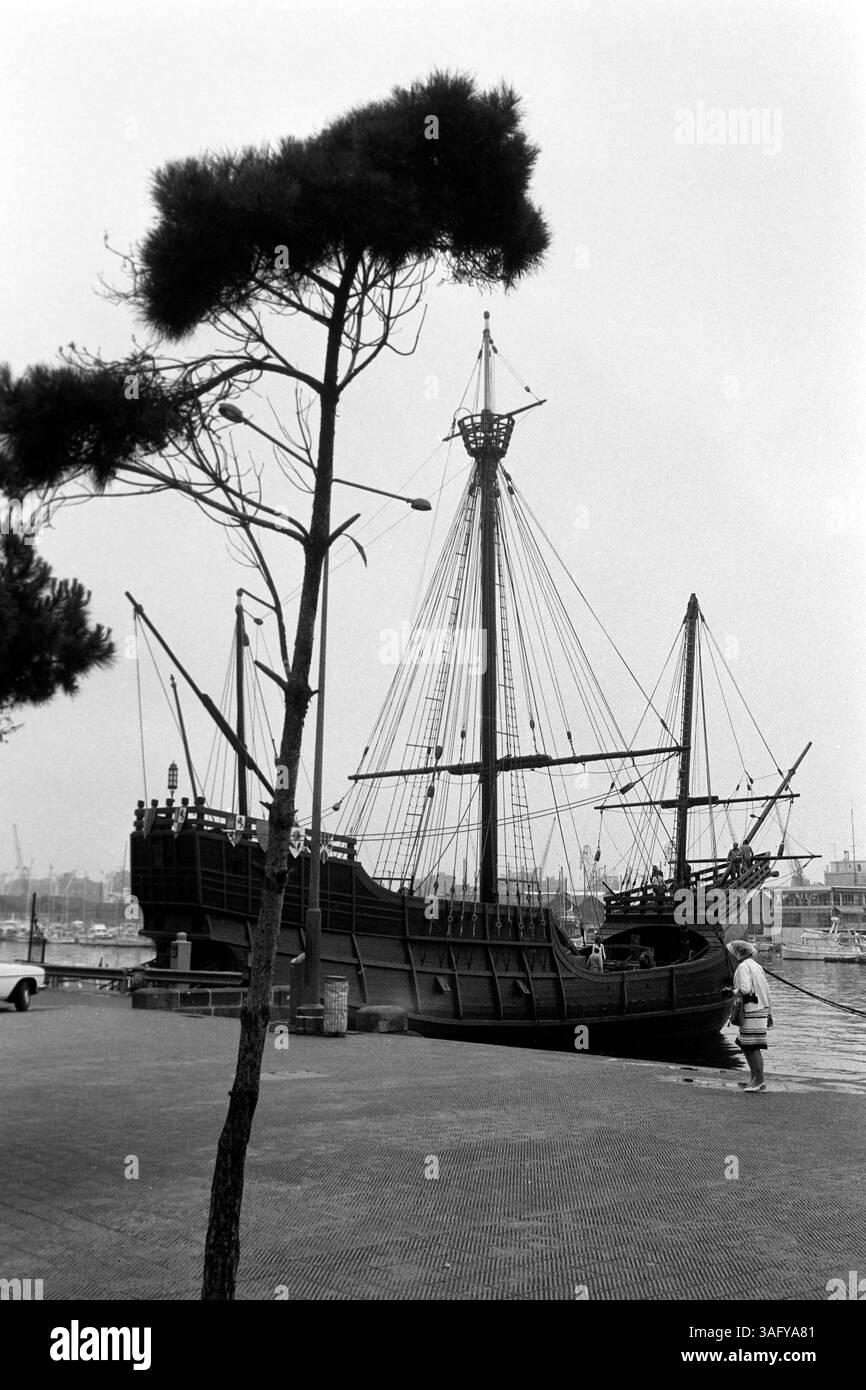 Nachbau der Karavelle Santa María, auf der Christopher Kolumbus in die ...
