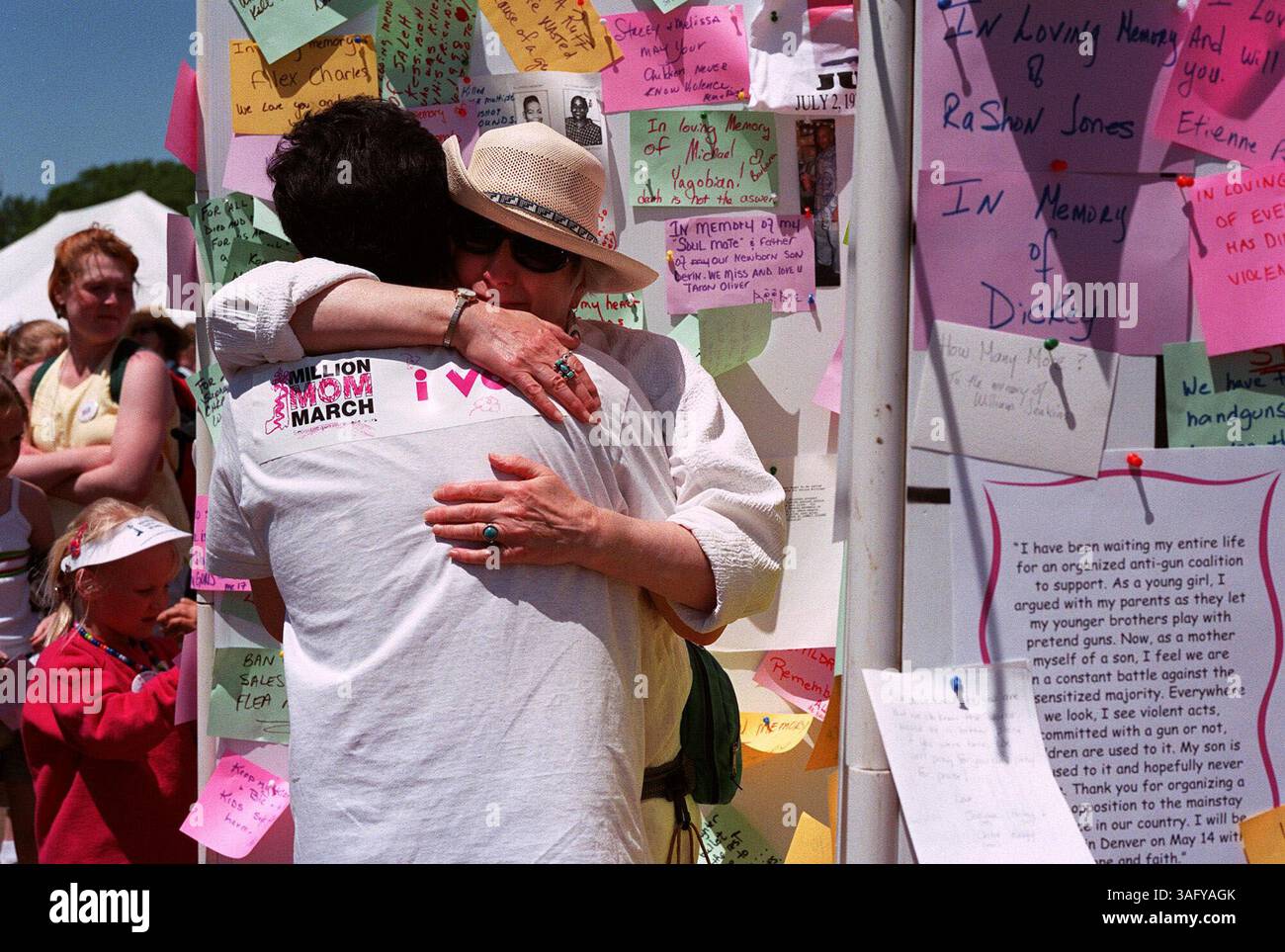 Weston Konishi comforts hes mother, Phyllis Montgomery, who is visiting ...