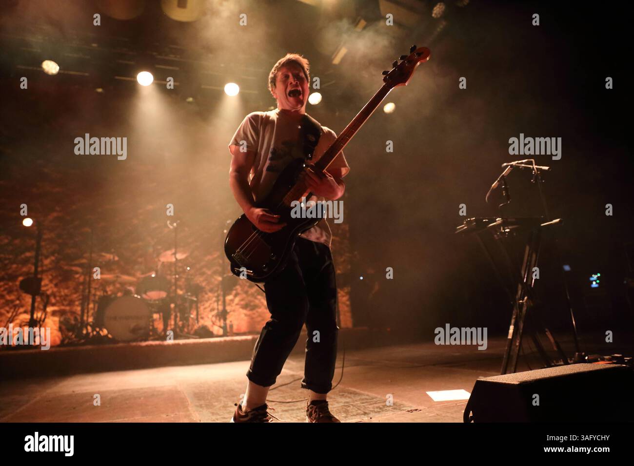 Tord Overland Knudsen von der Band The Wombats bei einem Konzert in der ...