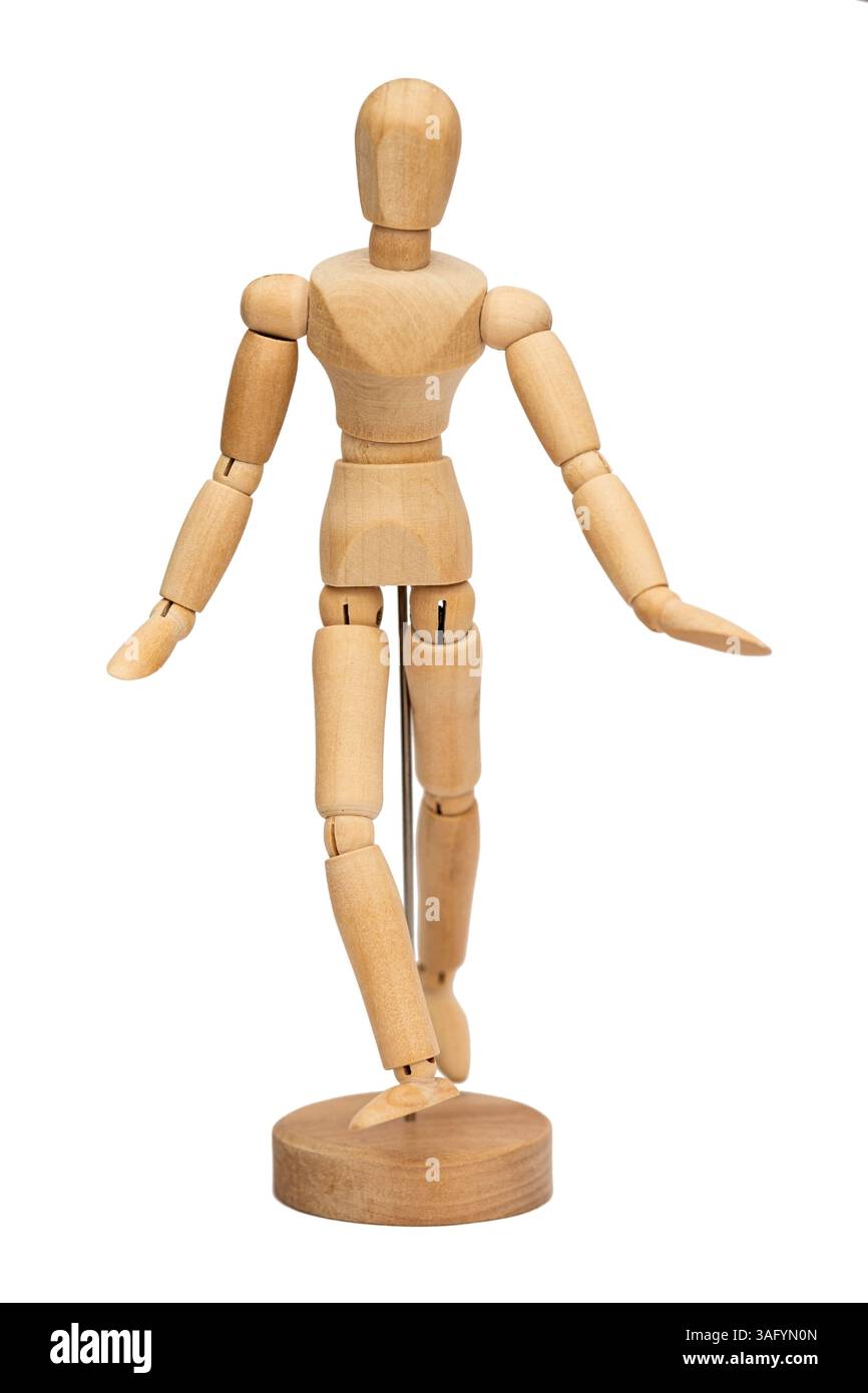 Wooden figurine of a little man. The figurine can be placed in ...