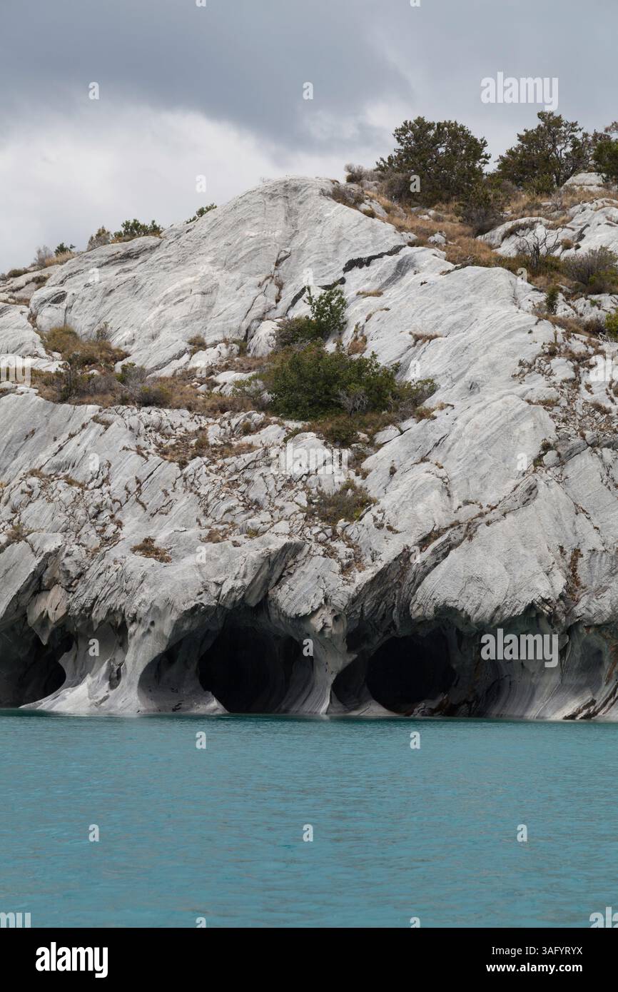 Marble Cathedral or Capillas de Mármol, sculpted by Patagonia's glacial ...