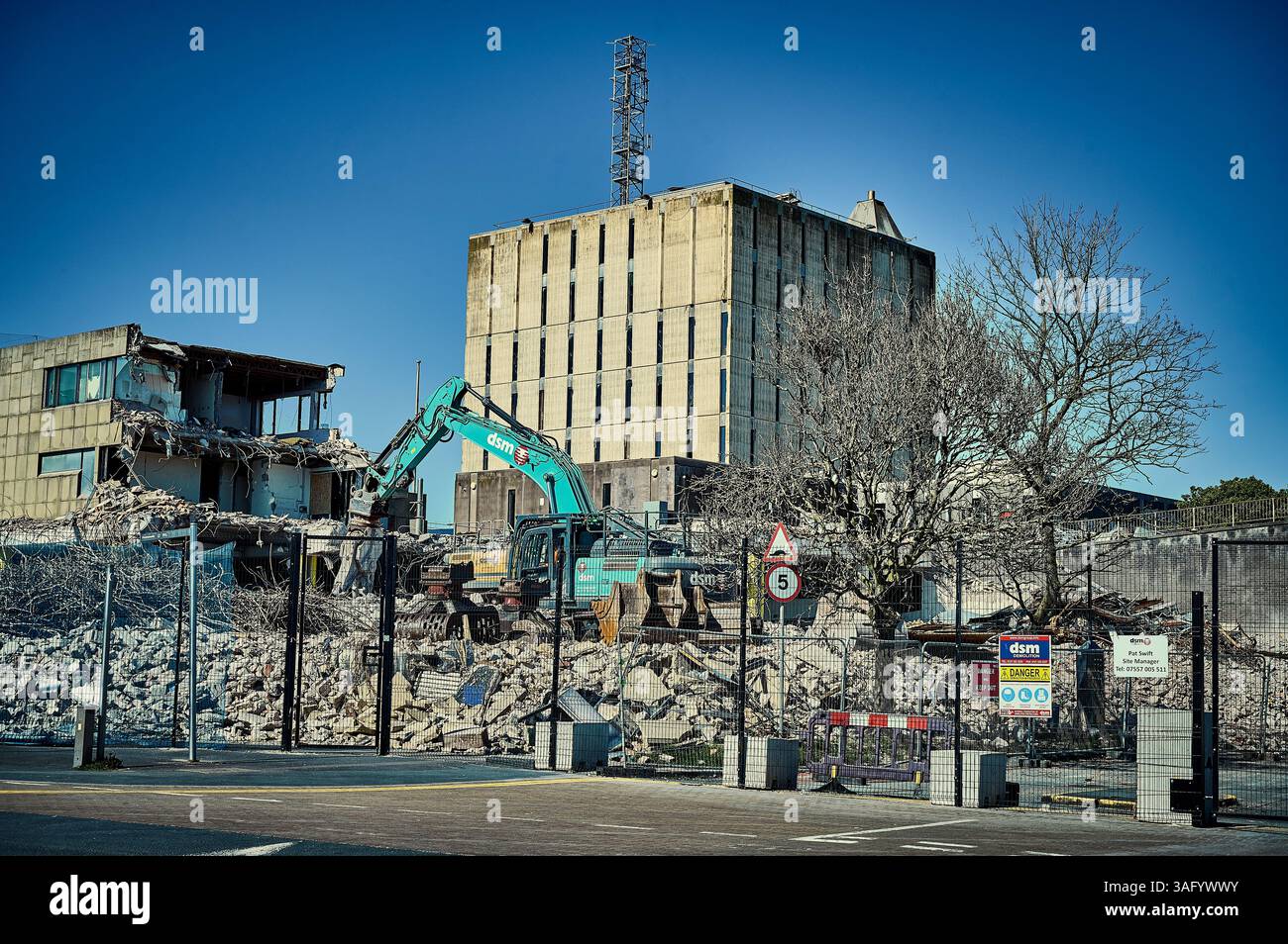 Blackpool magistrates court and former police HQ under demolition Stock ...