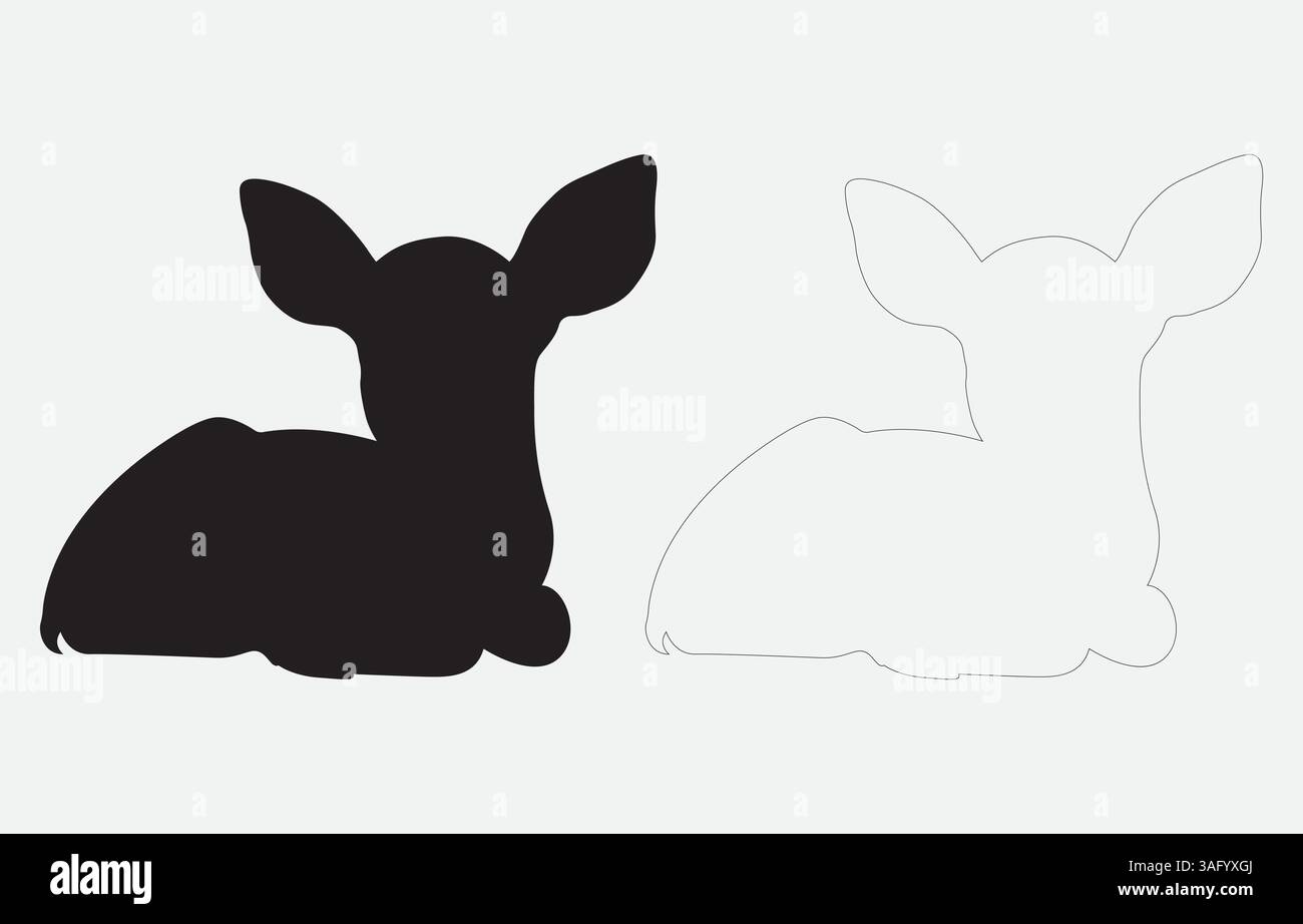 Baby with deer Stock Vector Images - Alamy