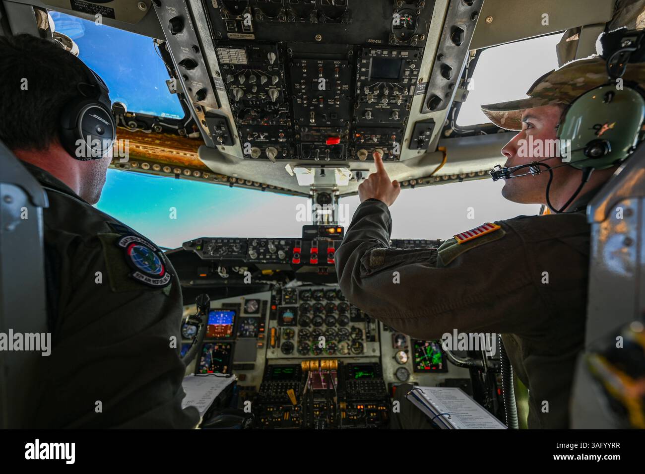 U.S. Air Force Capt. Lane Griffin, left, and 1st Lt. Carter Blunden, KC ...