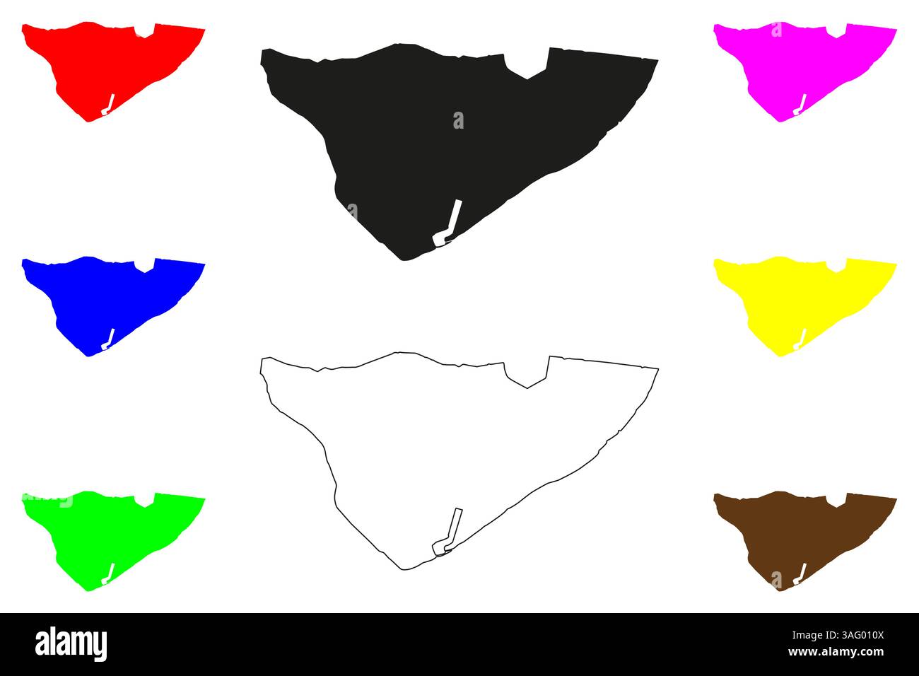 Haldia city (Republic of India, State of West Bengal) map vector ...