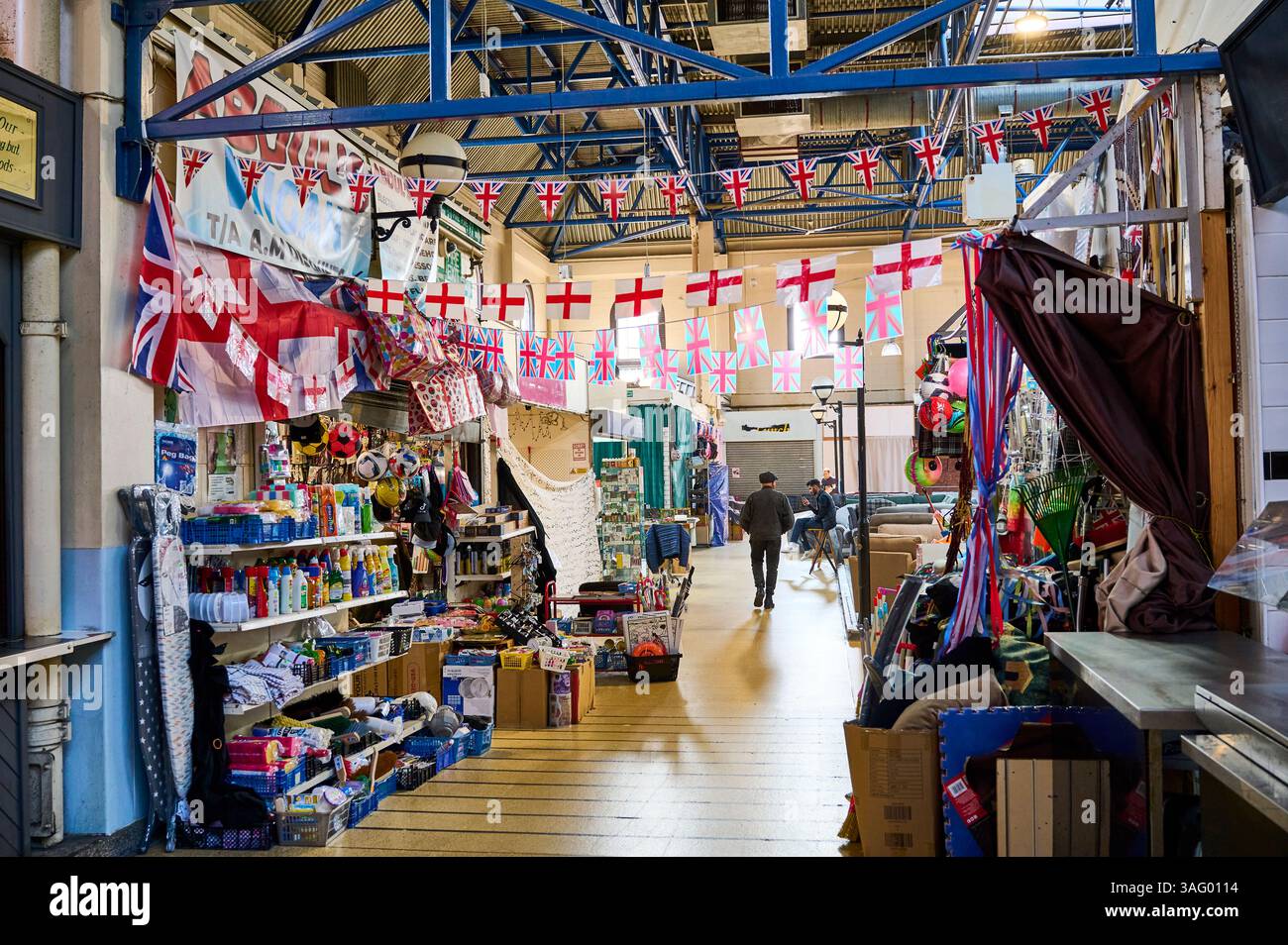 Interior of Wigan Market Hall,UK Stock Photo - Alamy