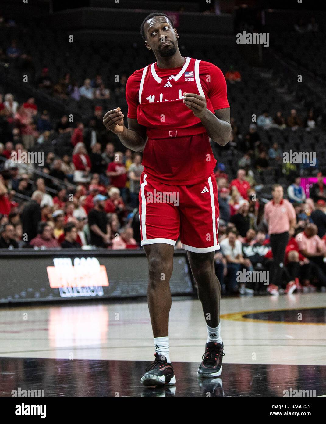 April 06 2025 Las Vegas, NV U.S.A. Nebraska forward Juwan Gary (4 ...