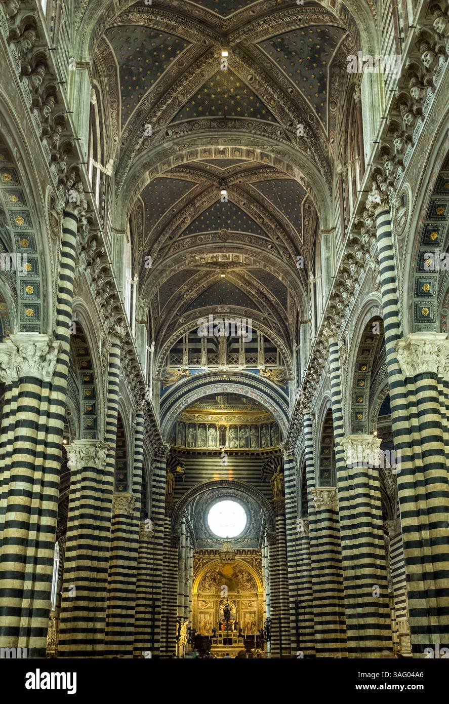 Siena cathedral interior view, Tuscany, Italy Stock Photo - Alamy