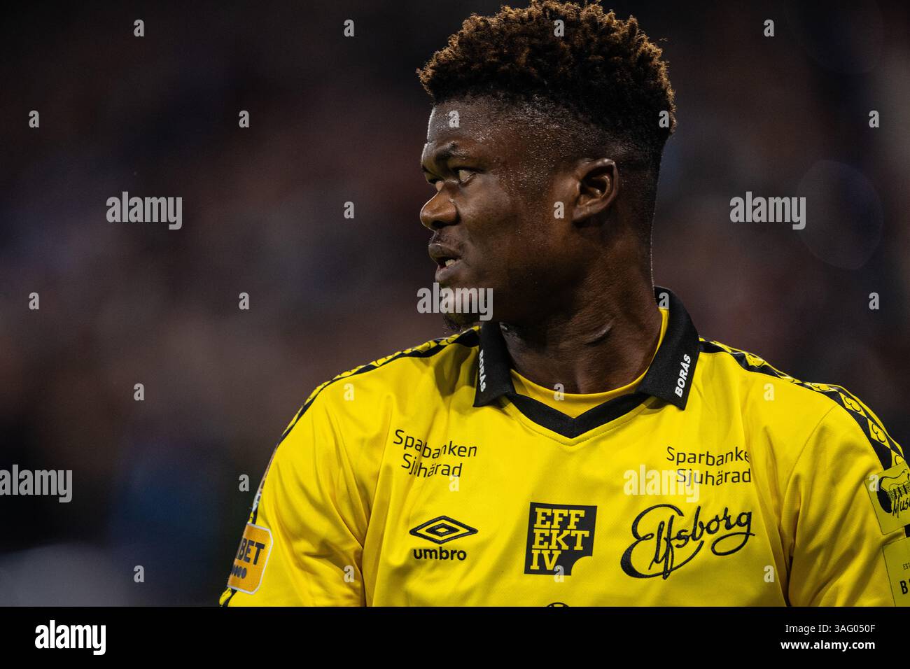 Malmoe, Sweden. 07th Apr, 2025. Terry Yegbe (2) of IF Elfsborg seen ...