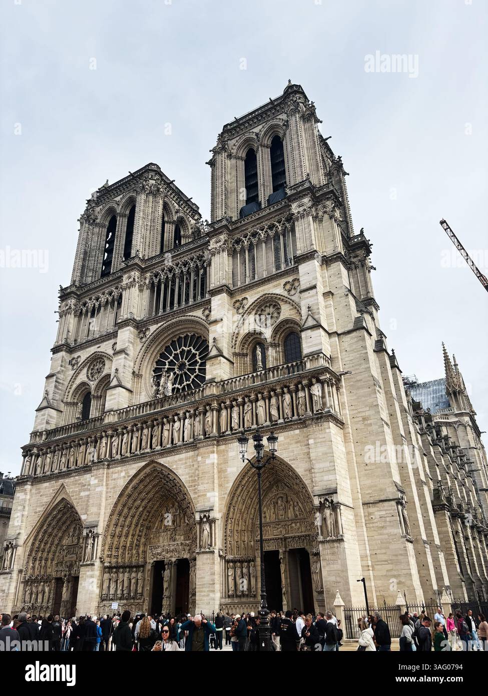 Paris, France - March 28, 2025: The iconic Notre Dame cathedral ...