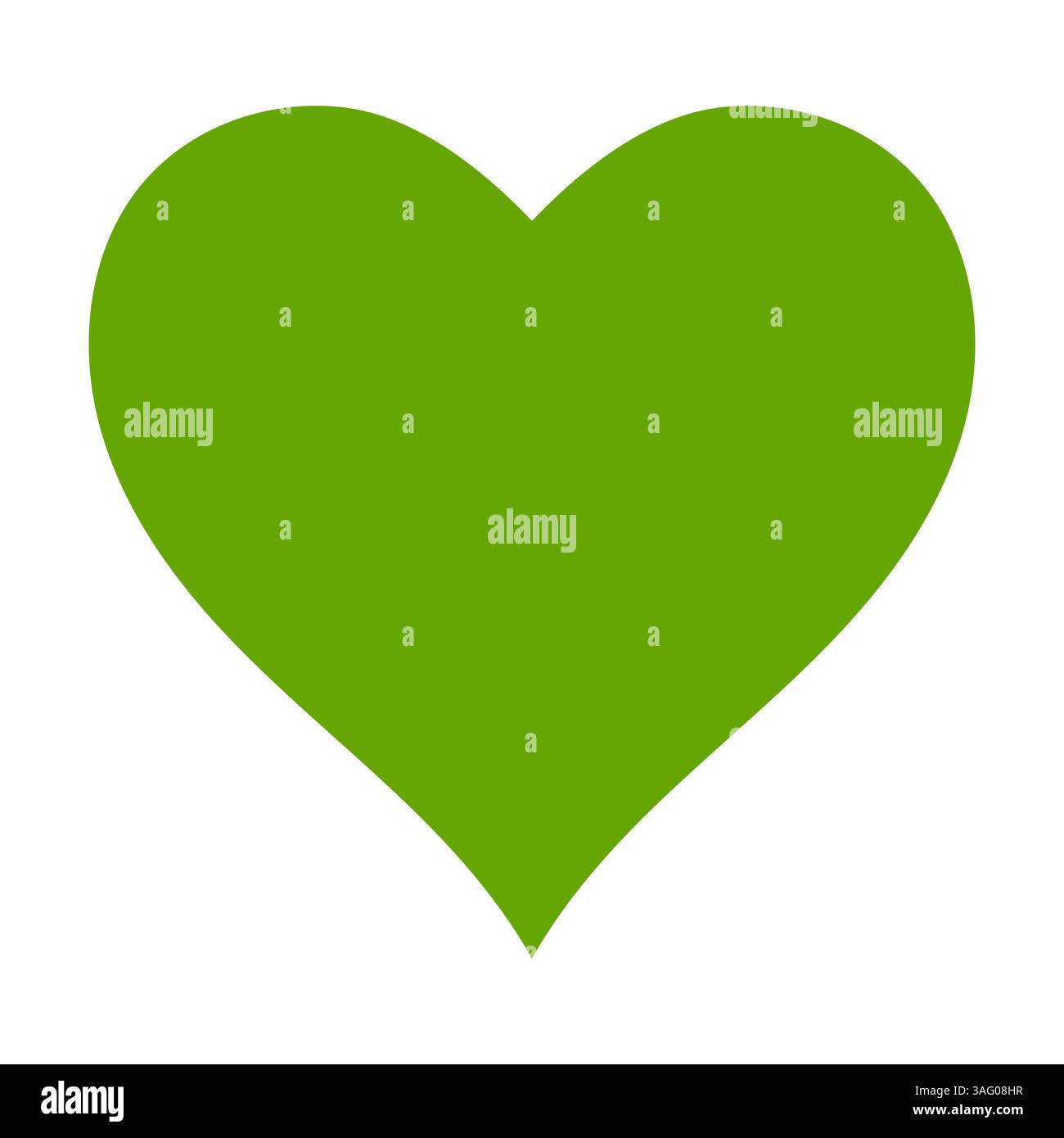 solid green heart conveys affection, health, nature, and positive ...