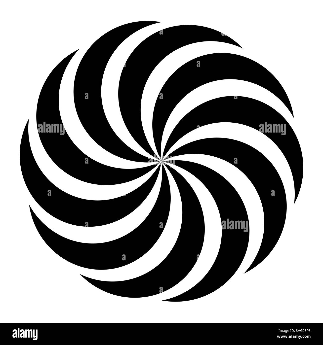 Dynamic abstract spiral illusion creating a sense of motion and depth ...