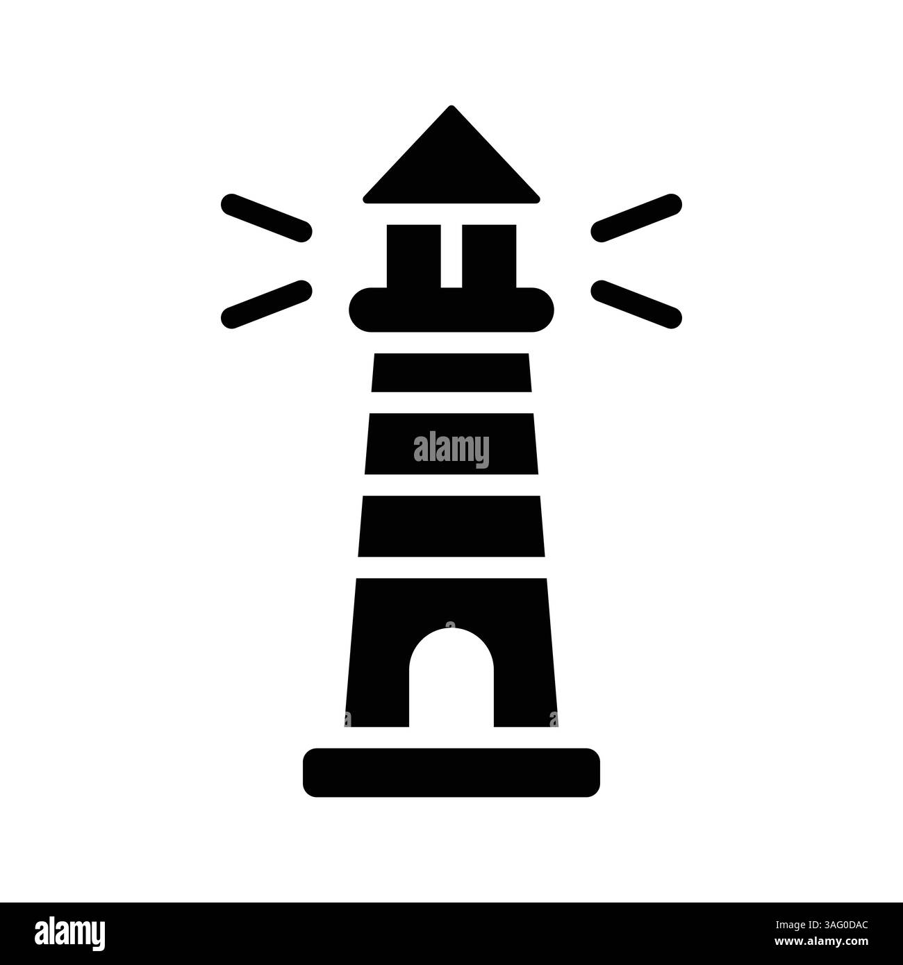 Let our charming Lighthouse Vector Icon guide you through stormy seas ...