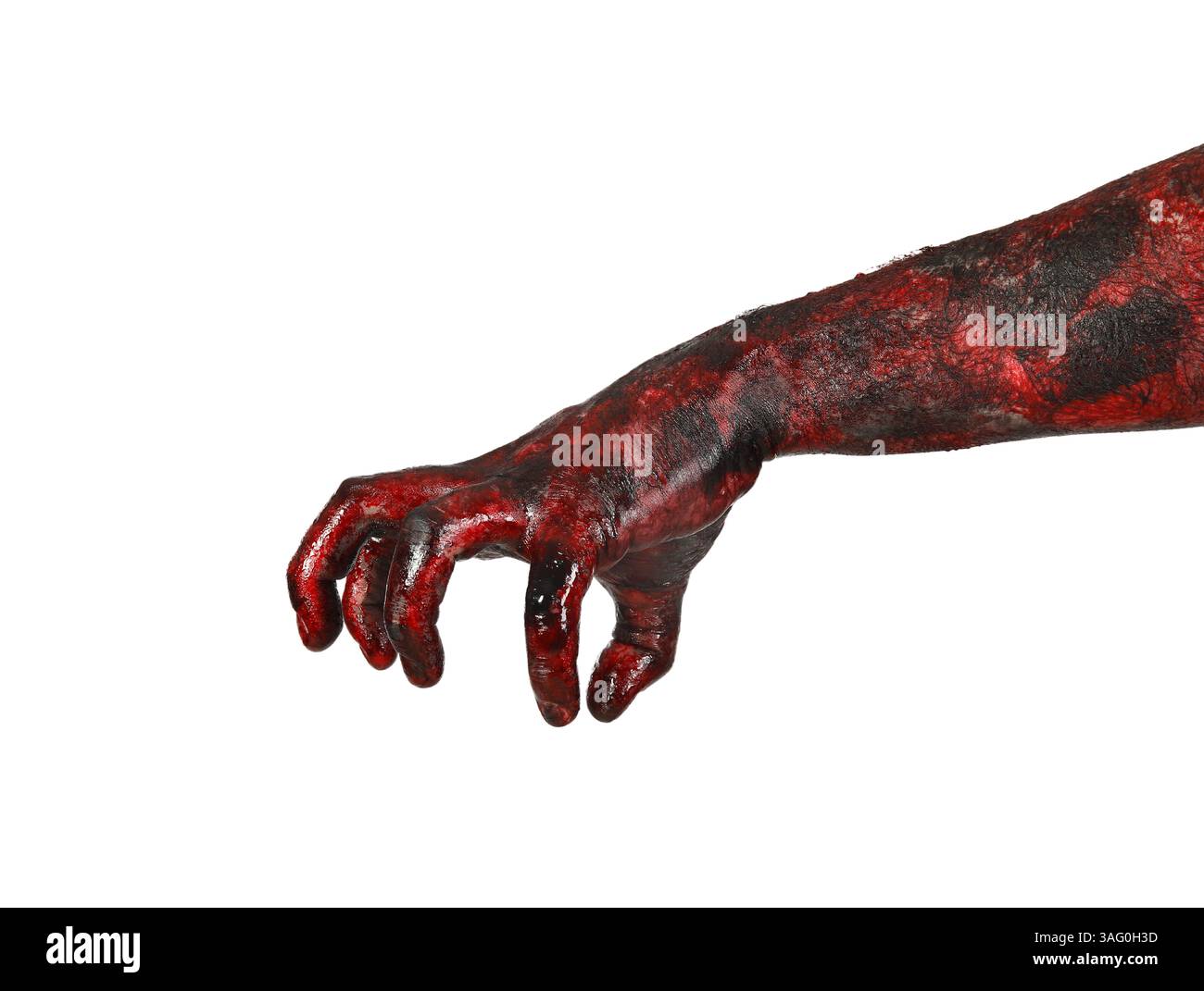 Hand of zombie on white background. Halloween celebration Stock Photo ...
