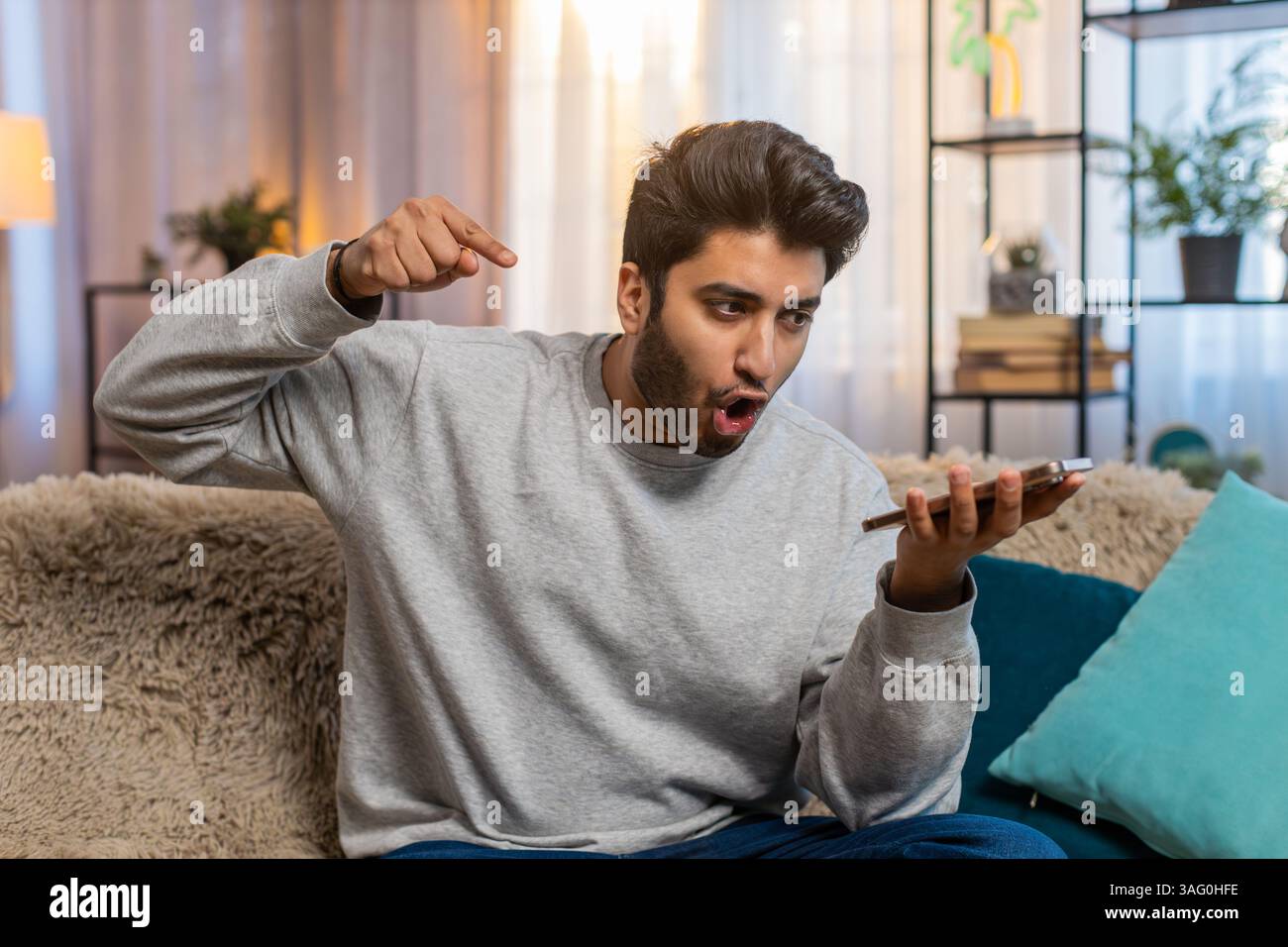 Angry furious arabian indian man hi-res stock photography and images ...