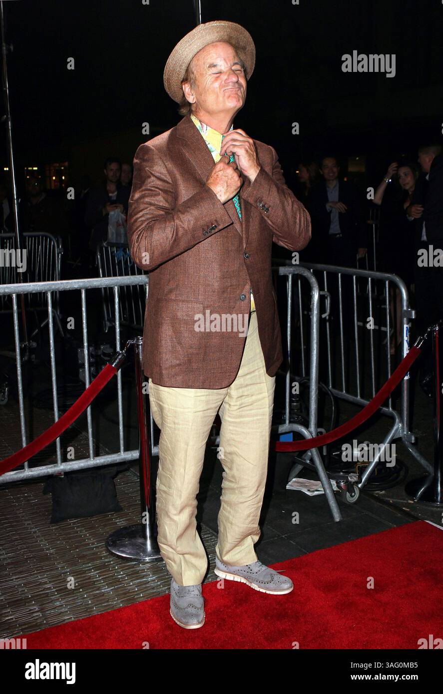 Bill Murray at the premiere of 'St. Vincent' at the Ziegfeld Theater in ...