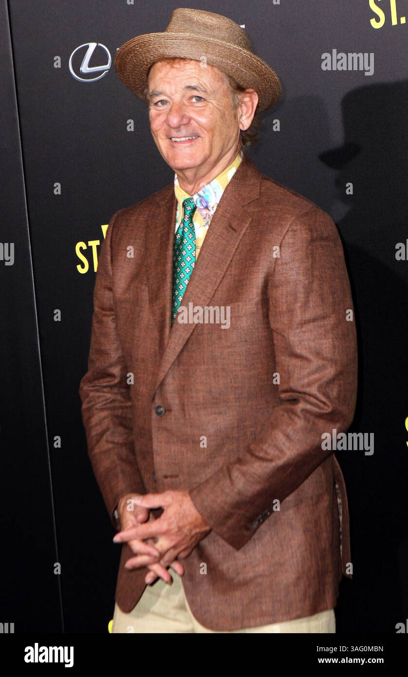 Bill Murray at the premiere of 'St. Vincent' at the Ziegfeld Theater in ...