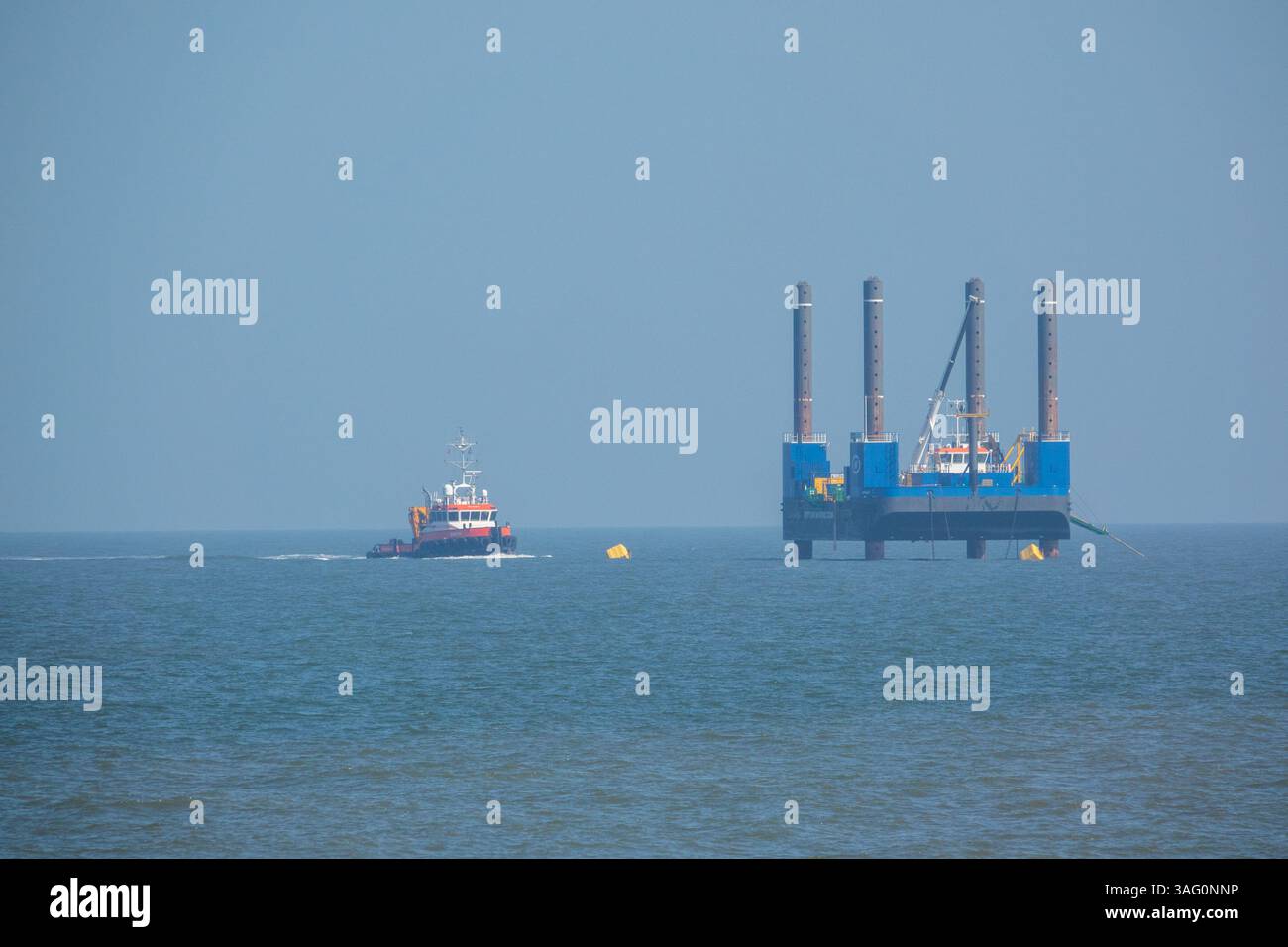 Cable laying Offshore Wind Farm Stock Photo - Alamy