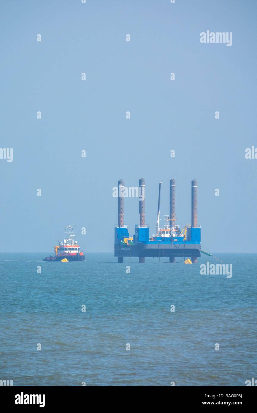 Cable laying Offshore Wind Farm Stock Photo - Alamy