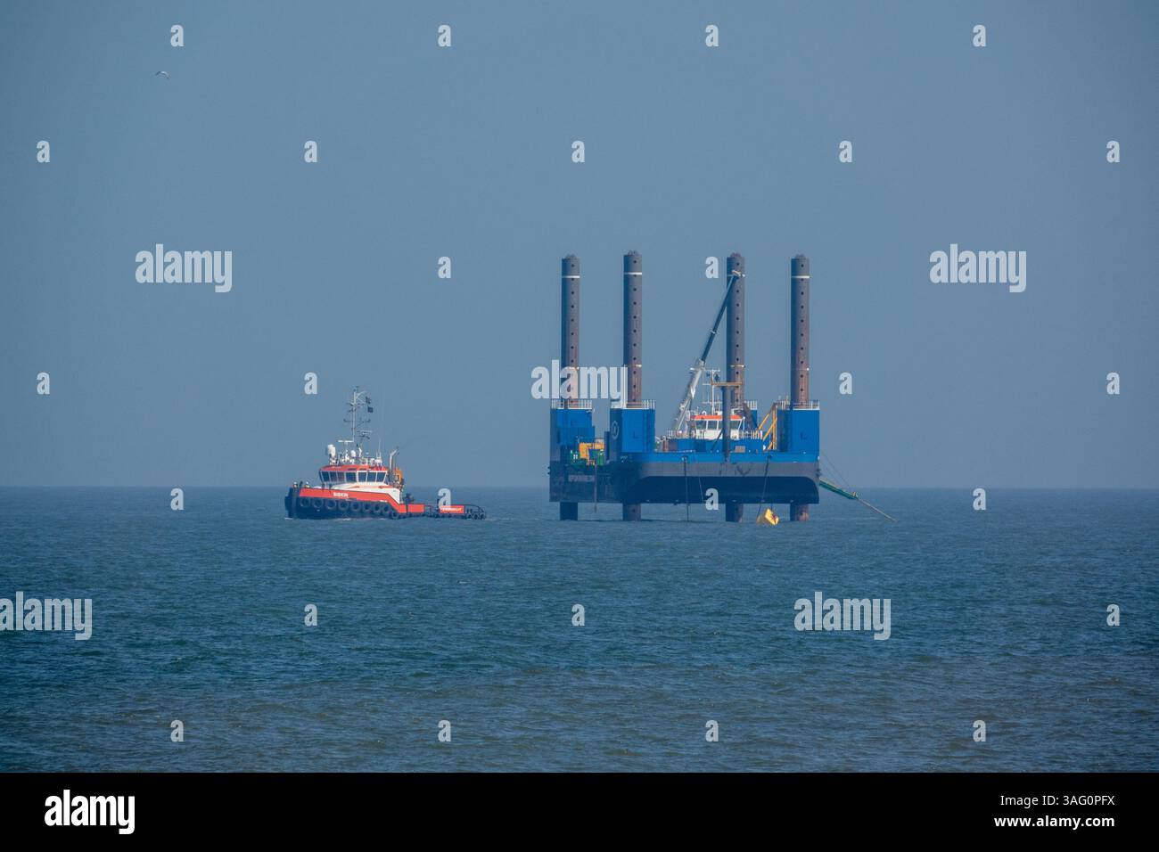 Cable laying Offshore Wind Farm Stock Photo - Alamy