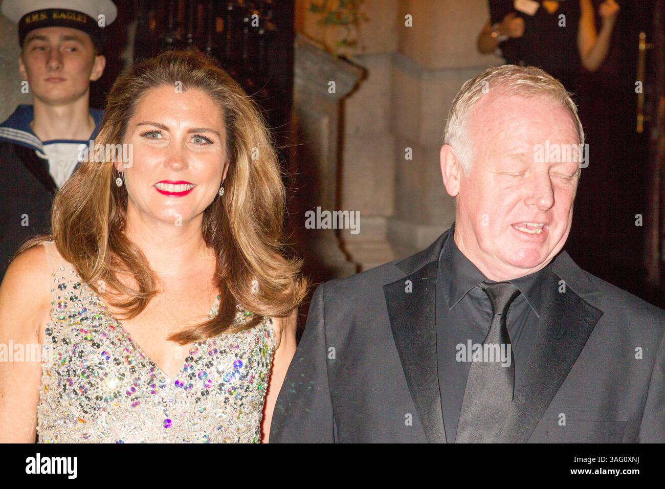 Les Dennis and wife attend The White Star Ball at 30 james Street Hotel ...