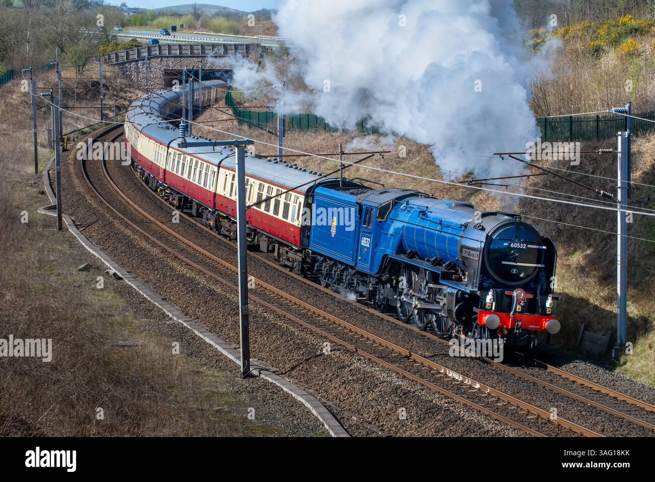 Preserved Steam Locomotive Blue Peter Stock Photo - Alamy