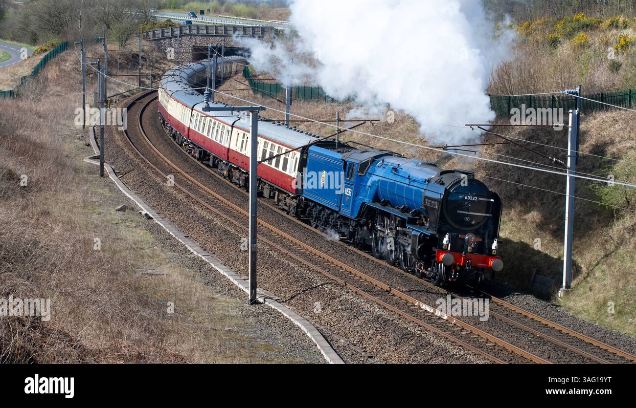 Preserved Steam Locomotive Blue Peter Stock Photo - Alamy