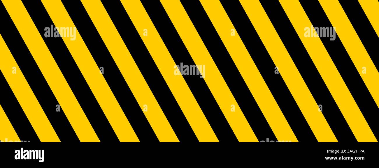 Caution background with slanted black and yellow stripes. Danger, stop ...
