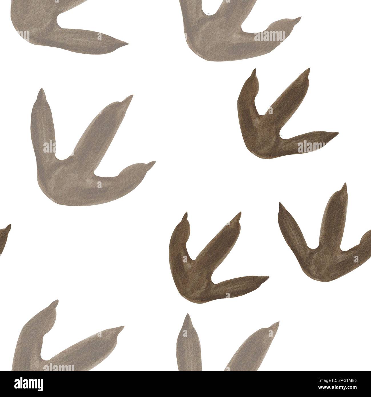 Seamless pattern Predator paw print with three fingers. animal ...