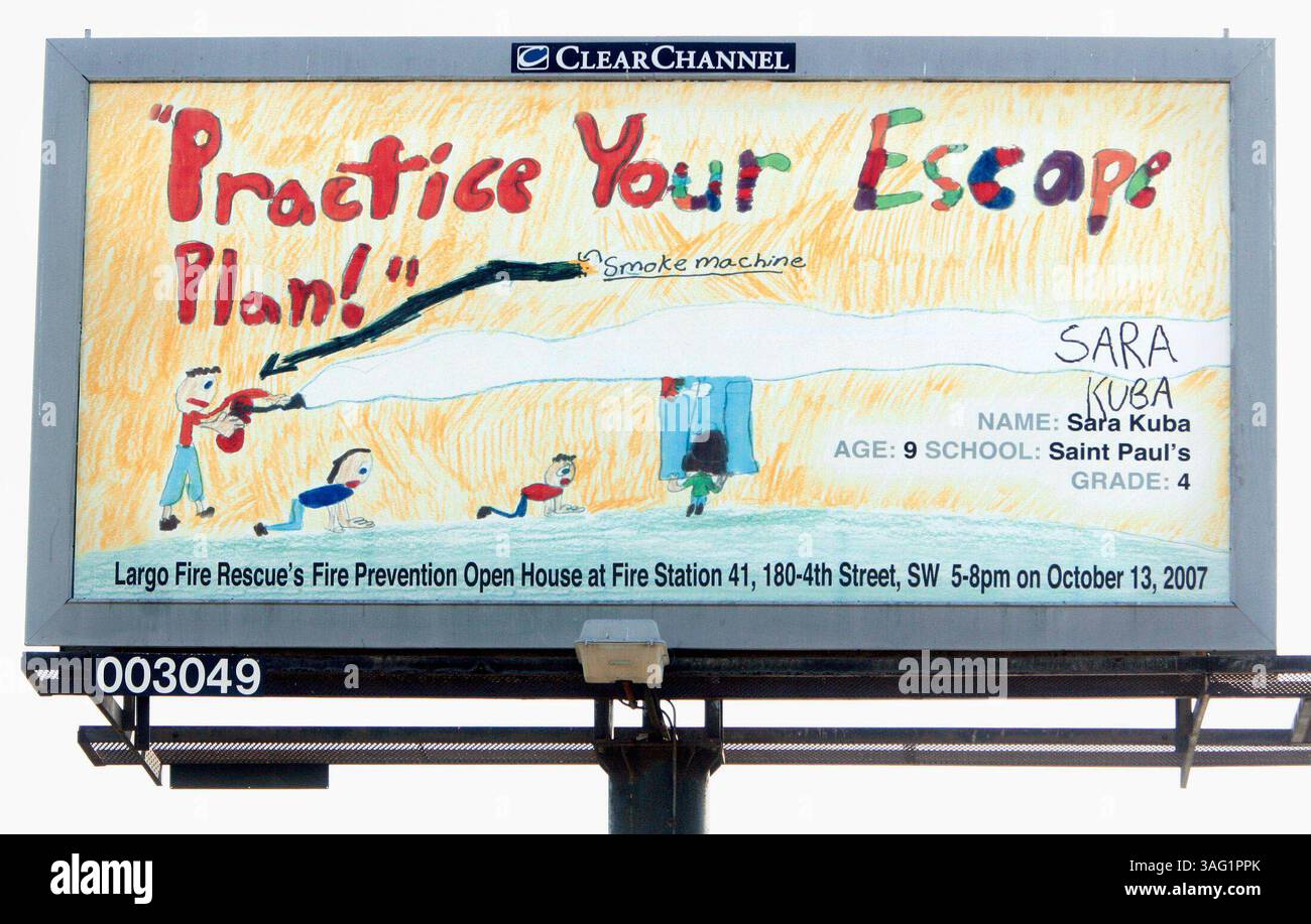 LARGO 10/1/2007 ) photo #2.) Sara Kuba's winning fire safety poster ...