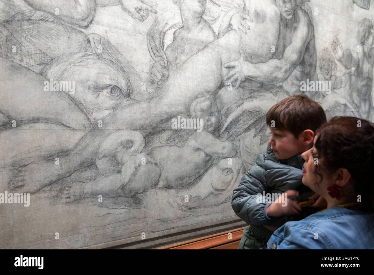 The National Gallery, London, UK. 8th Apr, 2025. The Carracci Cartoons ...
