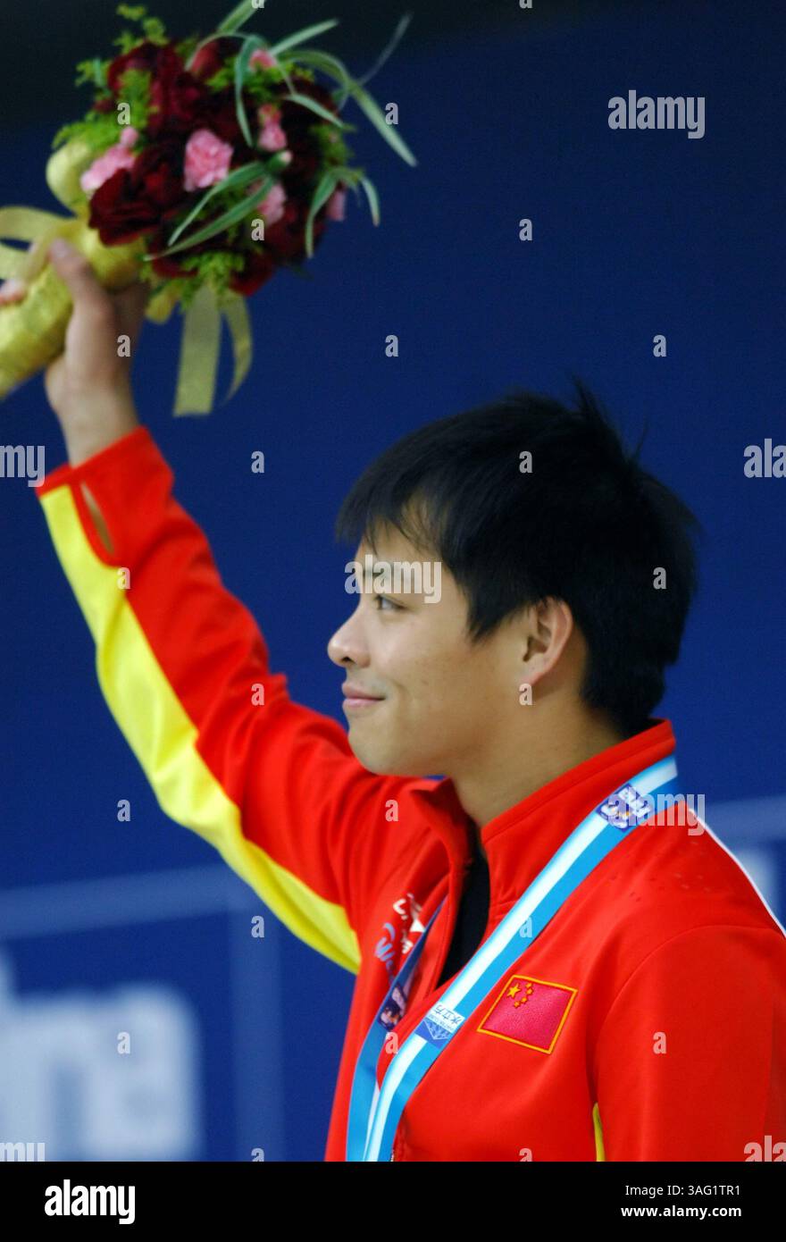 Mar 23, 2012; Beijing, CHINA; He Chong of China celebrates winning the ...