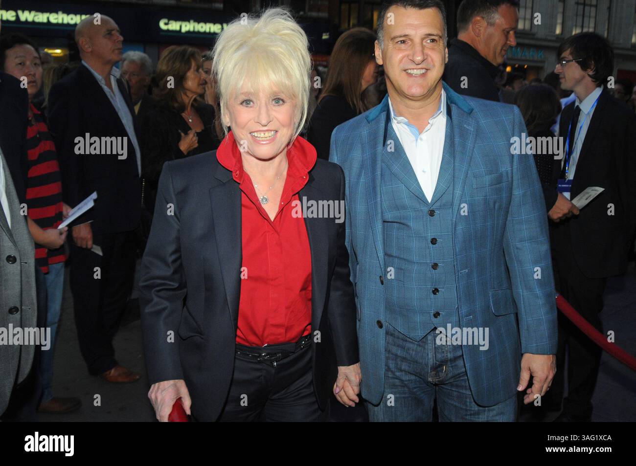 Barbara Windsor & Scott Mitchell attend the opening of Evita at the Dominican Theater in the ...