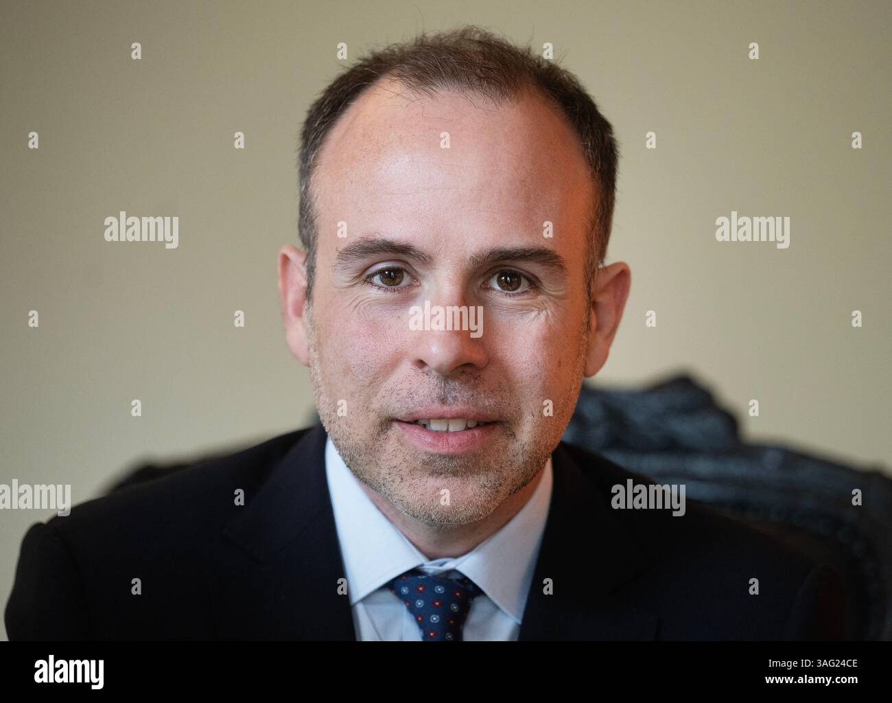 Prague, Czech Republic. 07th Apr, 2025. Italian journalist Fabio ...