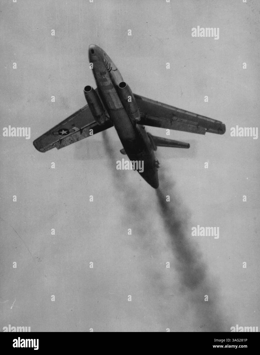 Experimental Bomber Of The U.S. - Trailing plumes ***** smoke from its ...