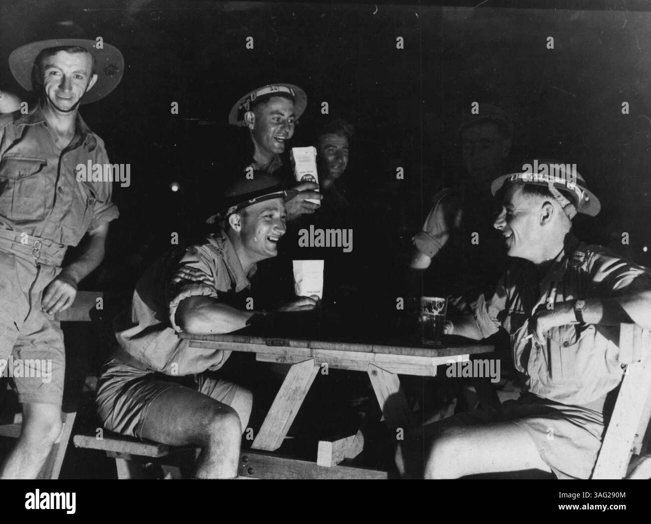Coastal - Austrian Soldiers in camp canteen. December 13, 1940 Stock ...