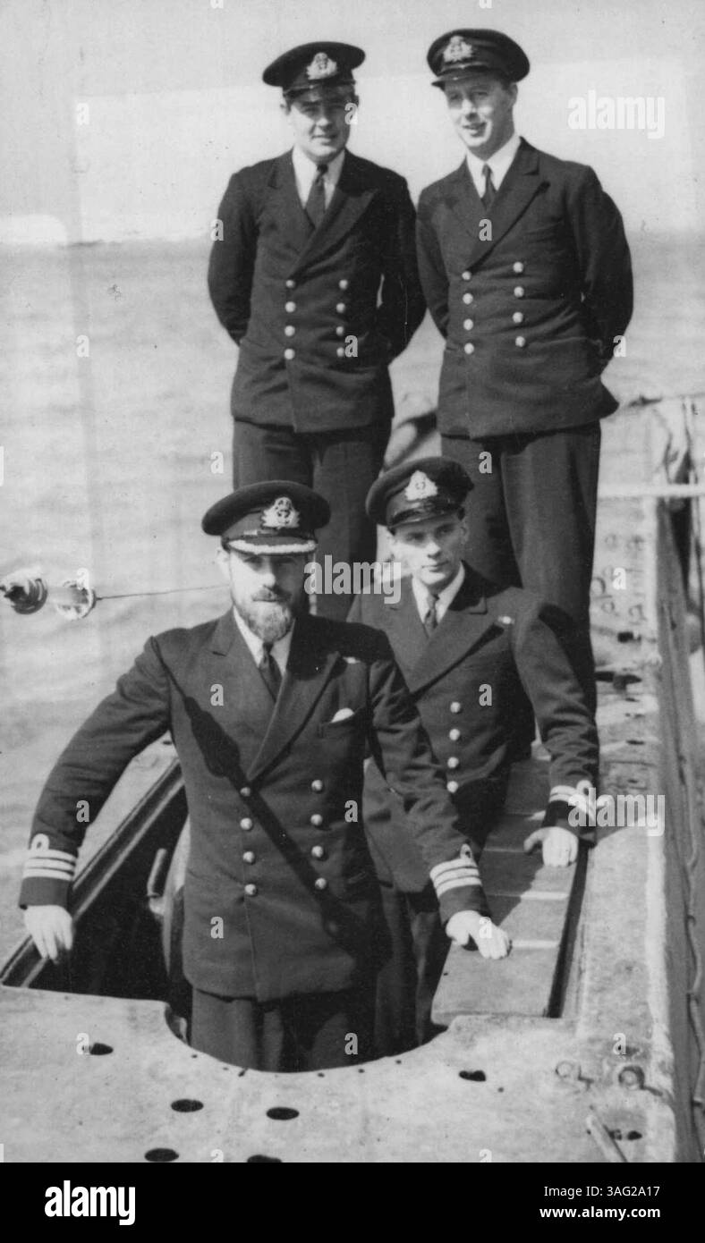 Photo shows - Commander Ben Bryant, and his Firss Lieut John Bromage ...