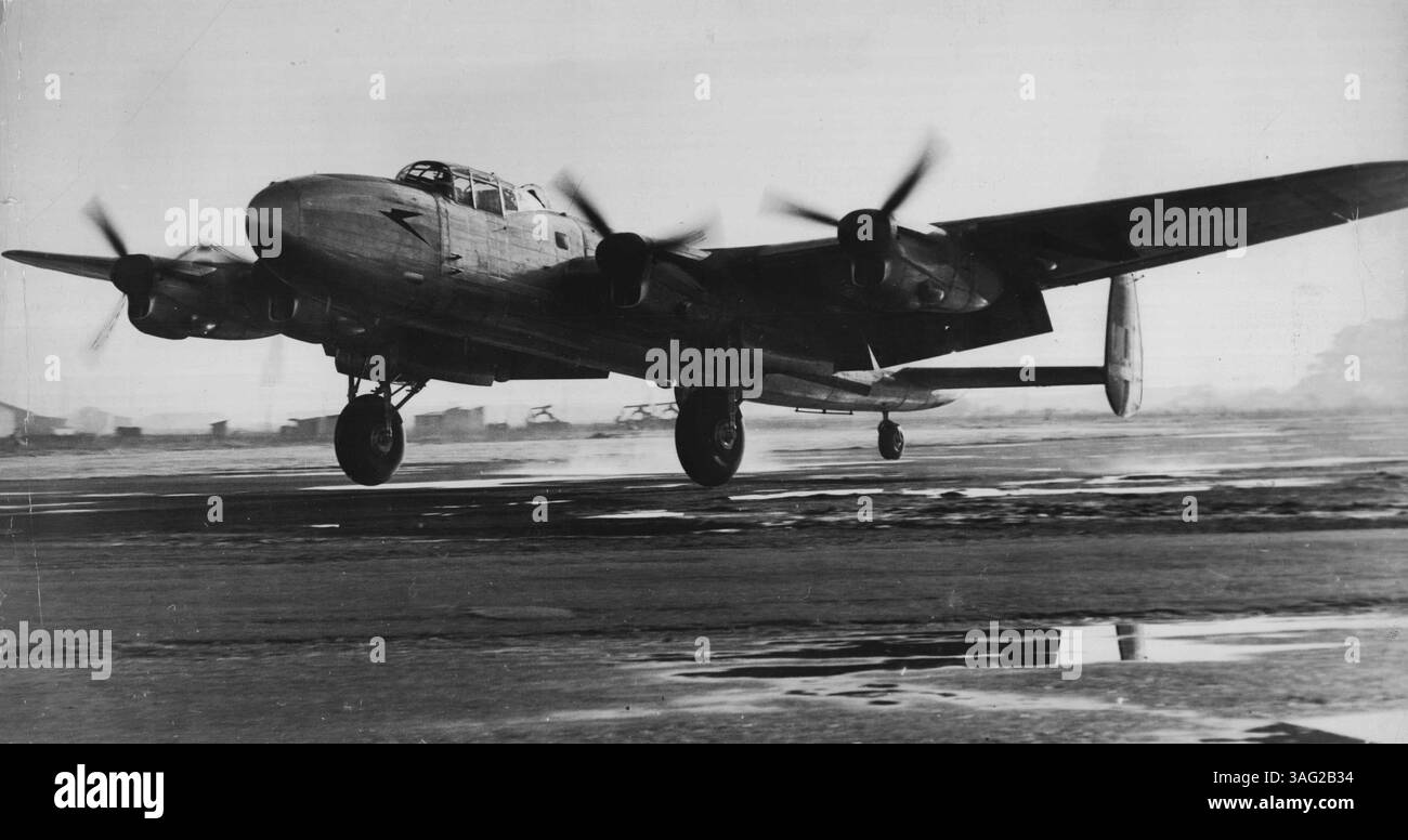 A Lancastrian lifts off from Sydney Airport... The first Lancastrian ...