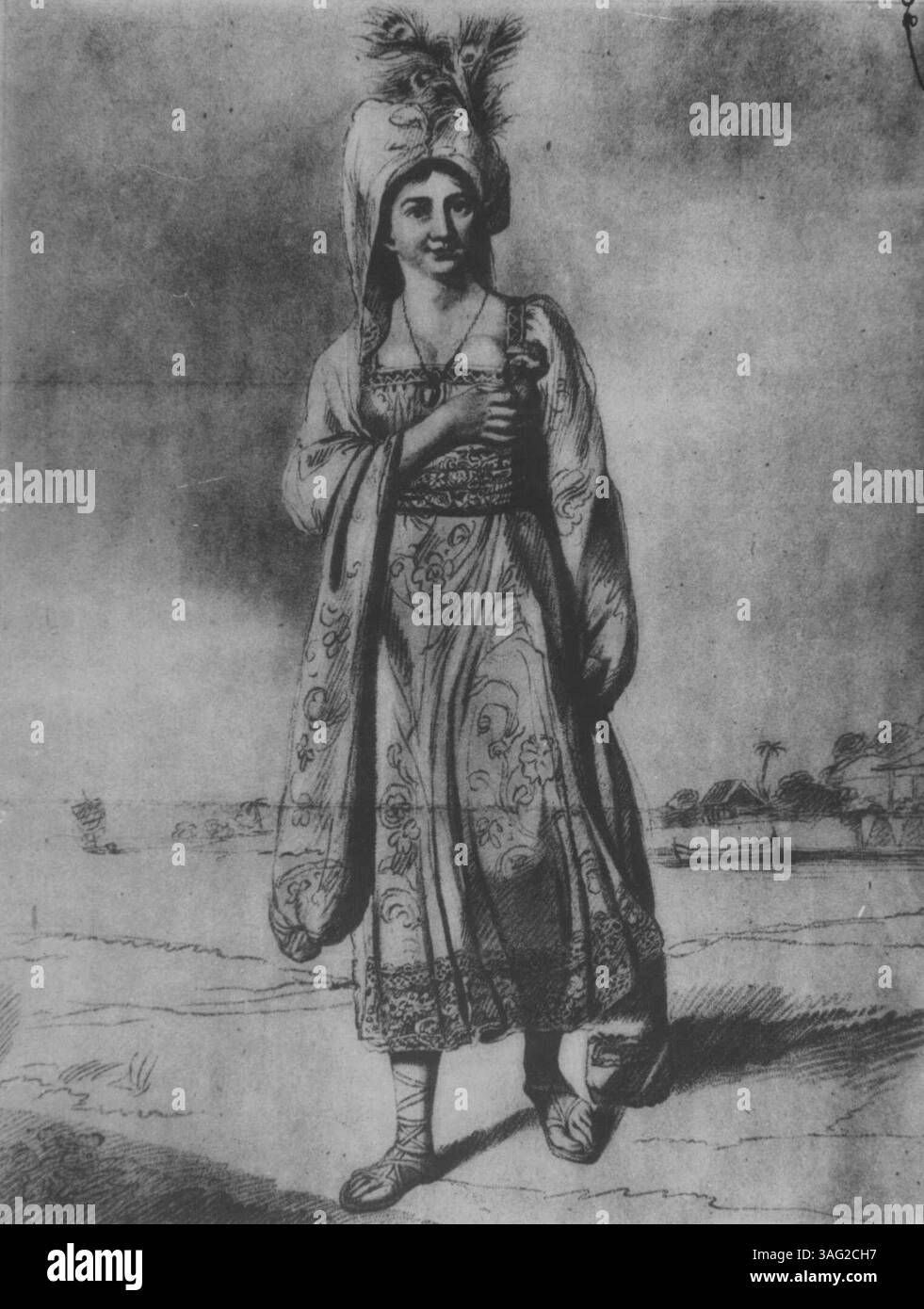 Mary Baker, or Wilcox, Allias Princess Caraboo from an Engraving by N ...