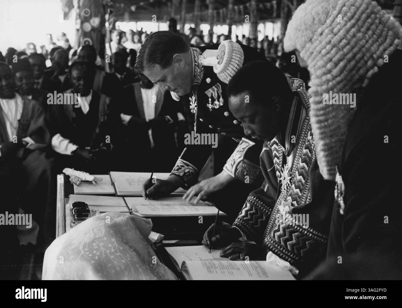 Historic Occasions, 1955. Signing of the Buganda Agreement On Tuesday ...