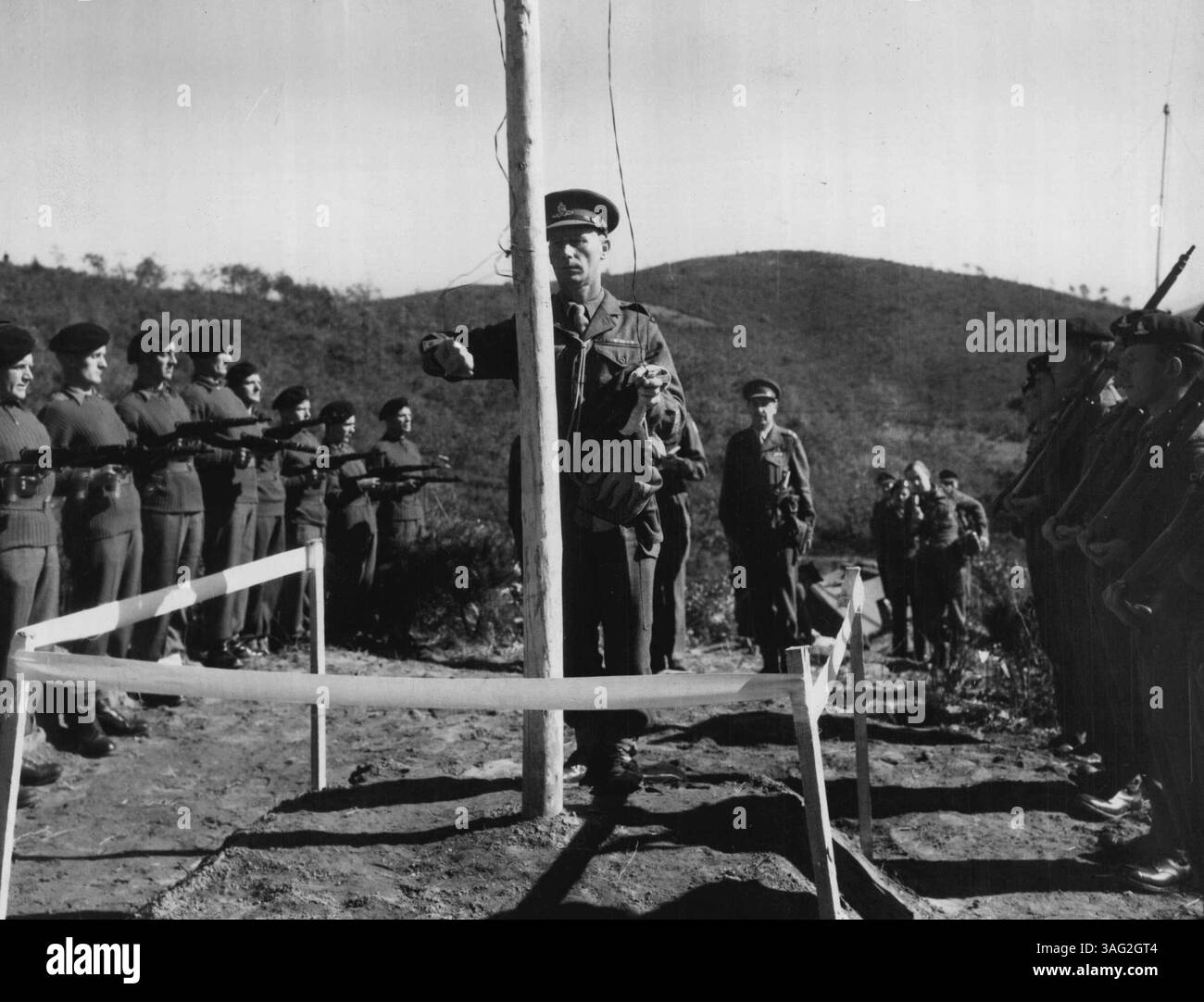 Change Over Ceremony Near Korean Front Line -- 45th field regiment ...